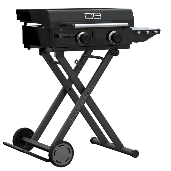 Char Broil Performance Series 22" Folding Cart 2 Burner Portable Propa ...