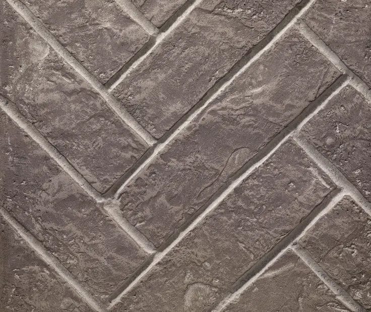Heat & Glo Herringbone 35" Brick interior panels - Tranquil Greige - B ...