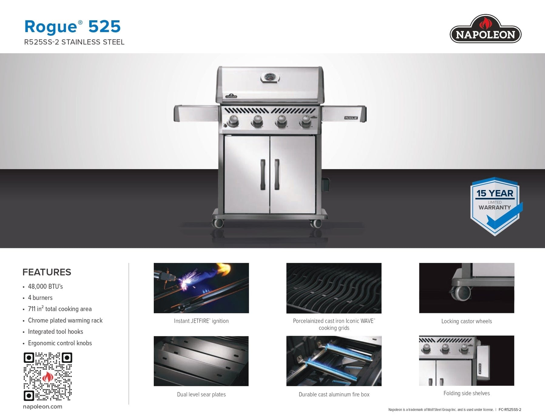 Napoleon NEW Rogue 525 Gas Grill (Stainless Steel) - R525SS-2 ...