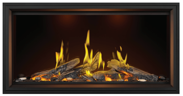 Napoleon Tall Linear Vector 50 Gas Fireplace w/ Luminous Logs ...