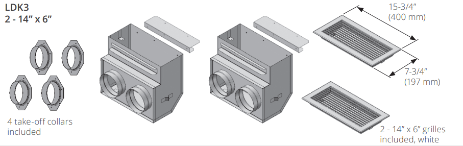 Valor 2-14" Plenums-Includes Grilles (Side Mounted) - LDK3 — Chadwicks ...